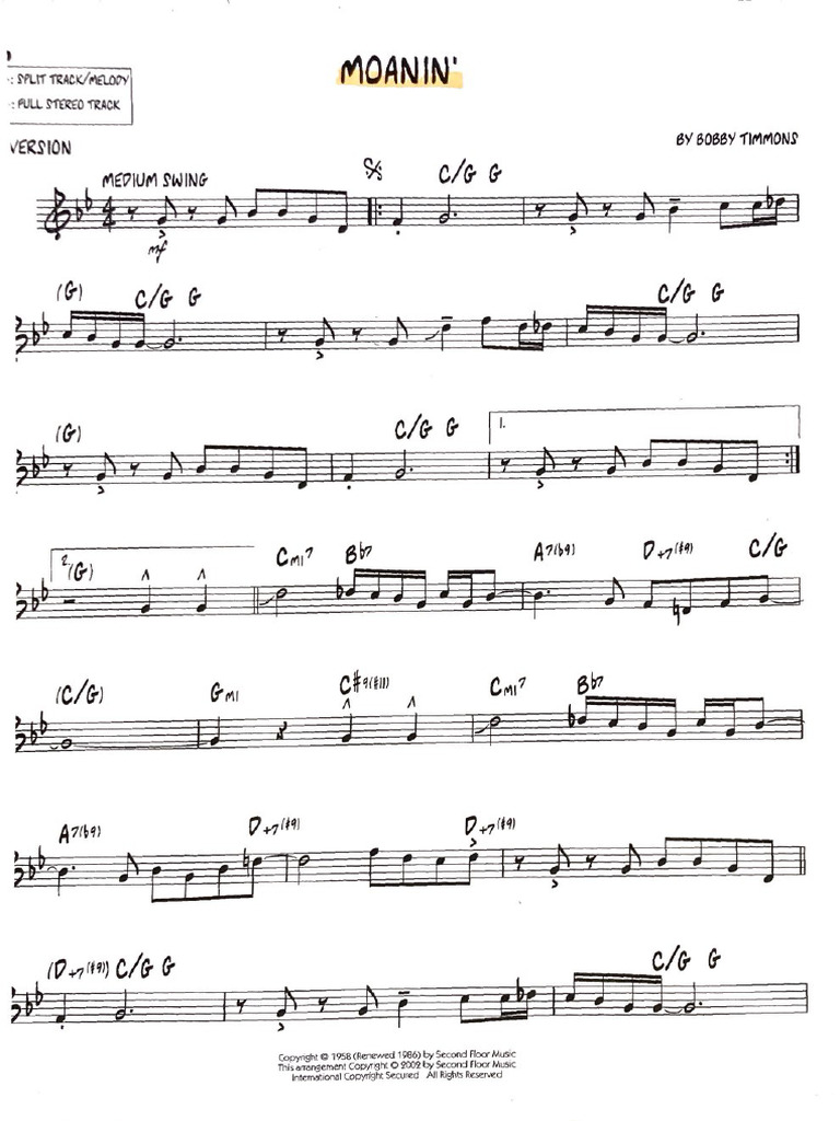 moanin_ Bb | PDF