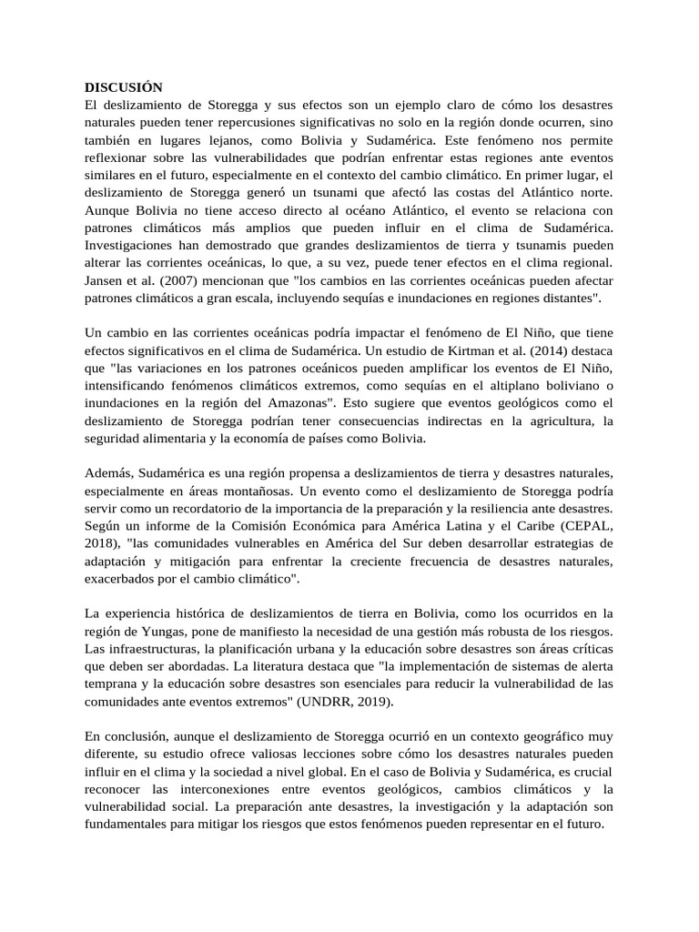 A.GONZALES - Discusión. Storegga Slide | PDF | Sequía | Tsunami