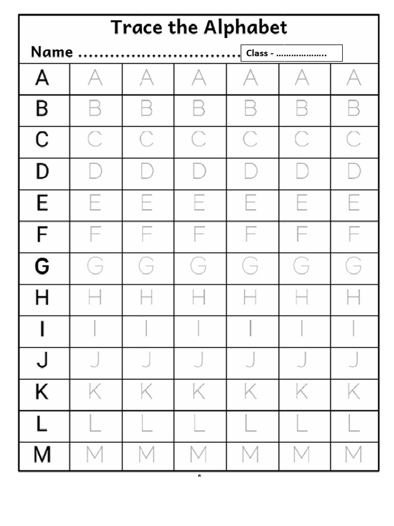 A M Alphabet | PDF