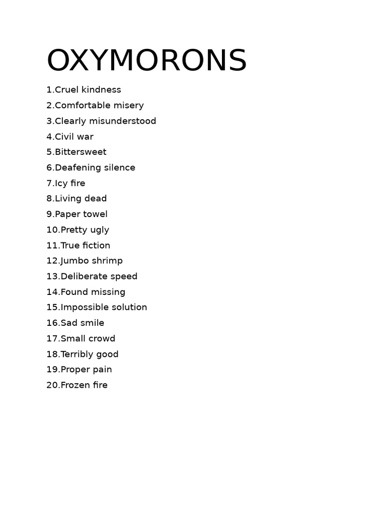 Oxymorons | PDF