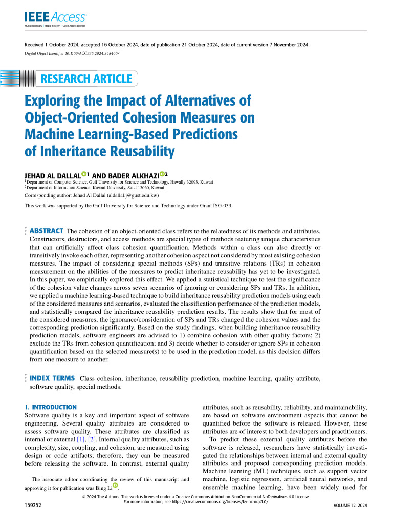 Exploring The Impact Of Alternatives Of Object Oriented Cohesion