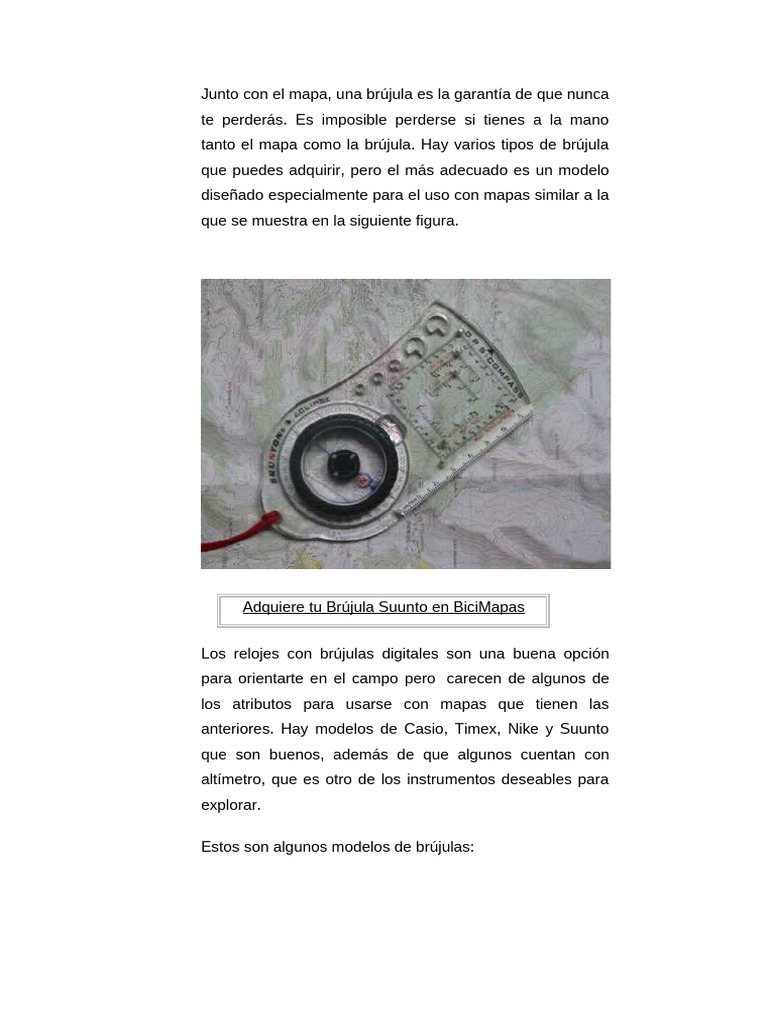 Brújulas digitales y su uso en mapas | PDF | Brújula | Mapa