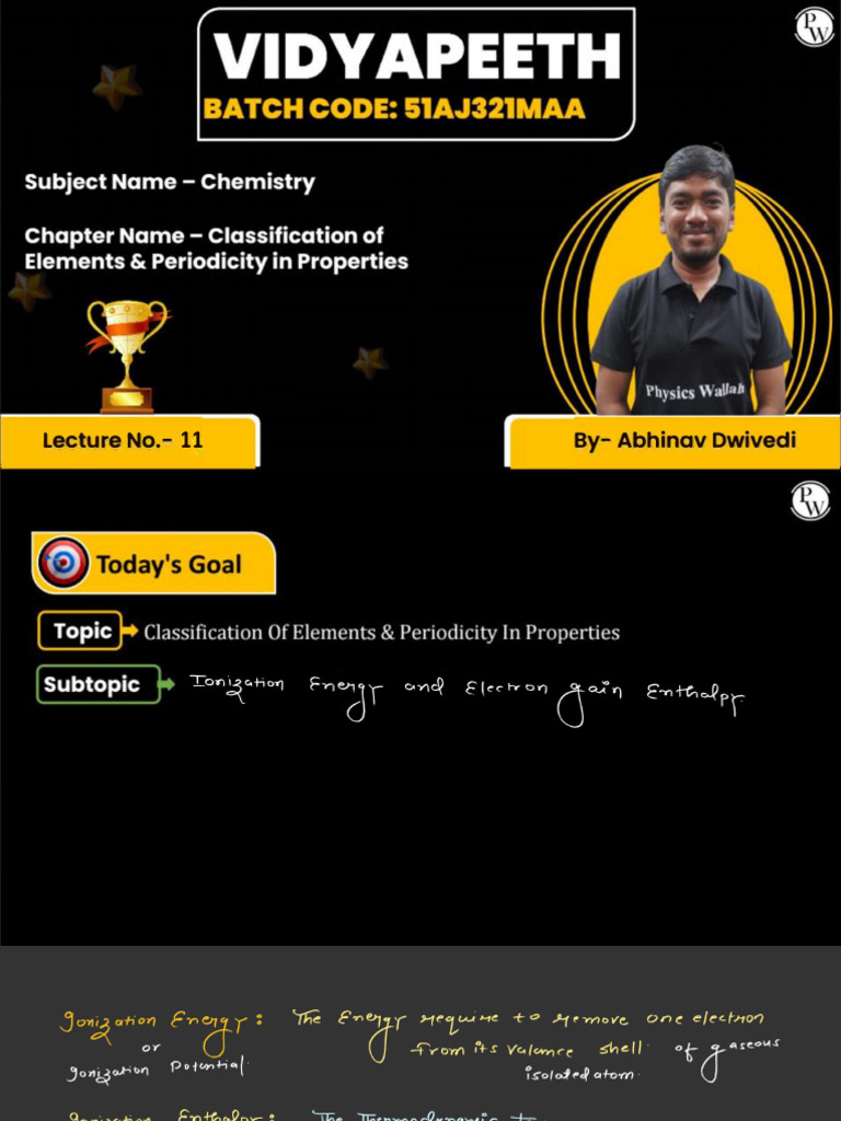 Classification of Elements and Periodicity in Properties - 11 - Class ...