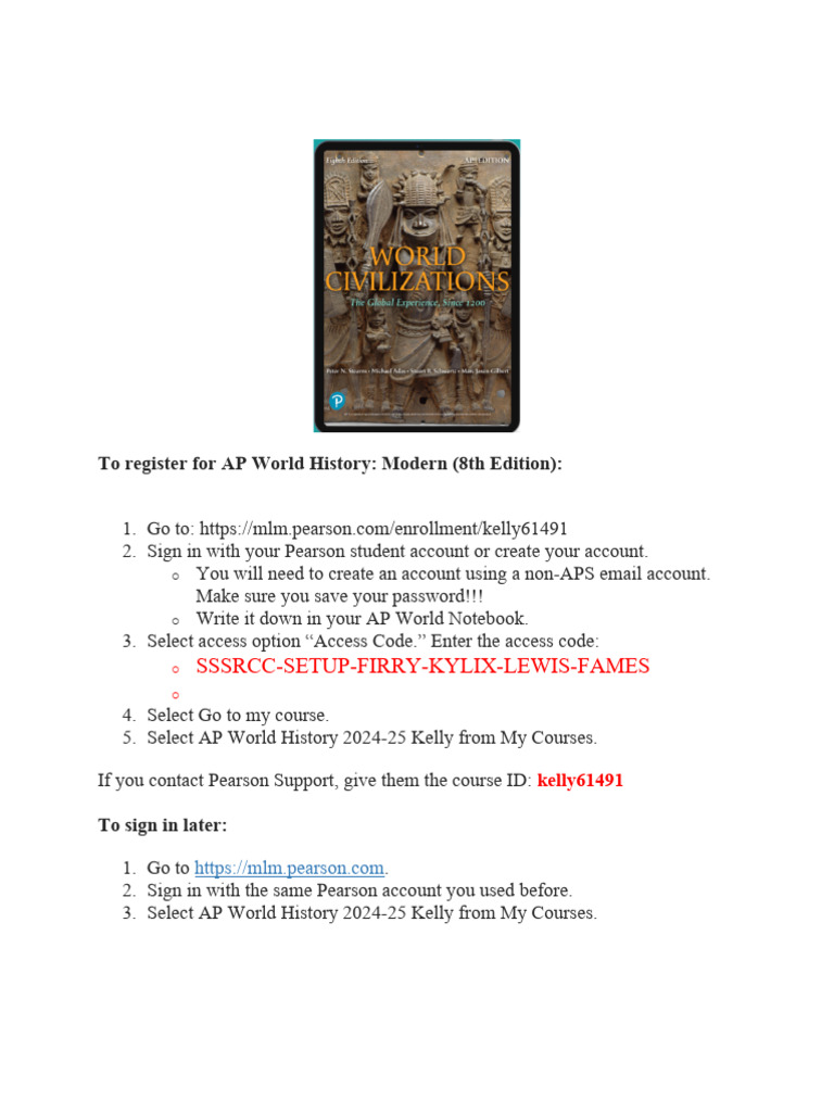 To Register For AP World History Textbook-2 | PDF