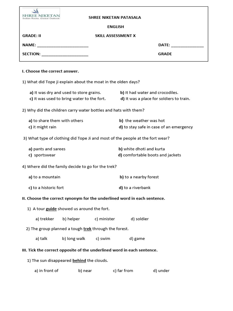 G2 Eng Sa10 Writing QP Stu | PDF