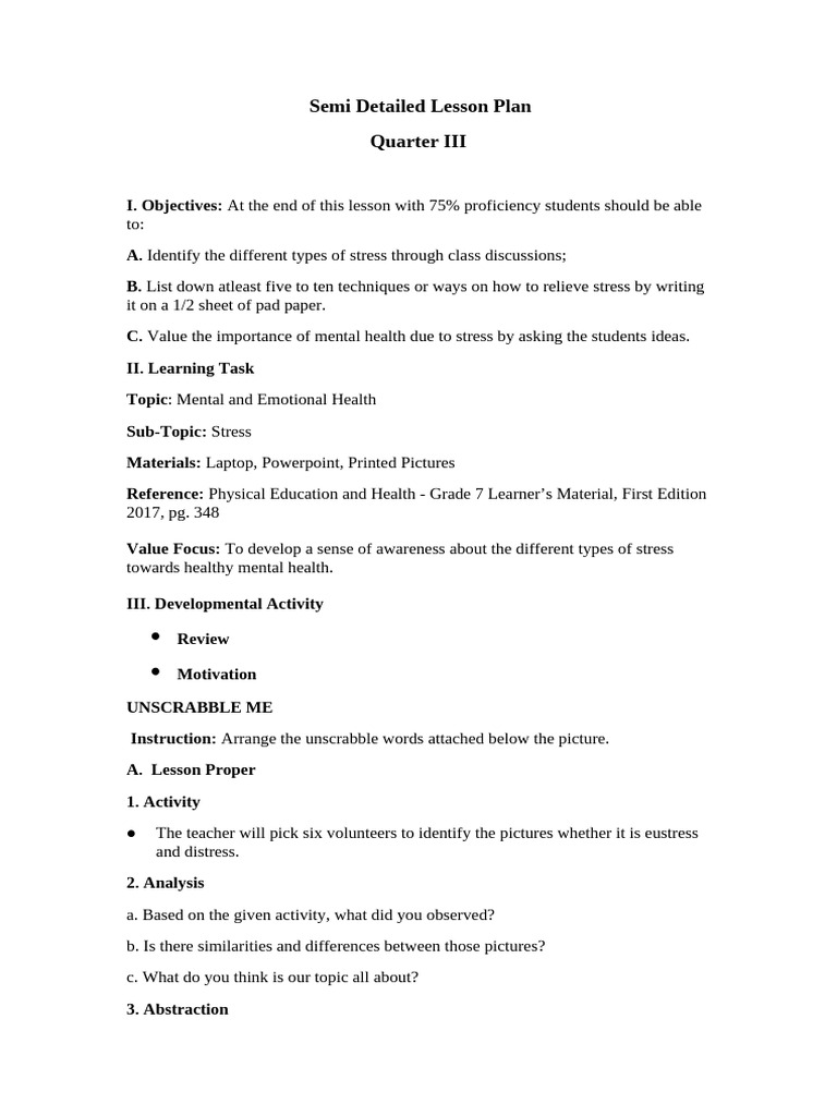 Lesson Plan Final Demo | PDF