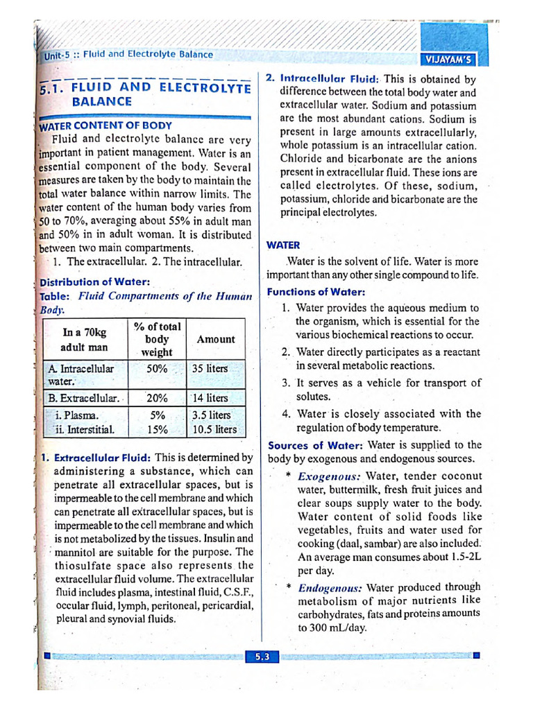 Fluid and Electrolyte Balance Overview | PDF | Dehydration | Edema