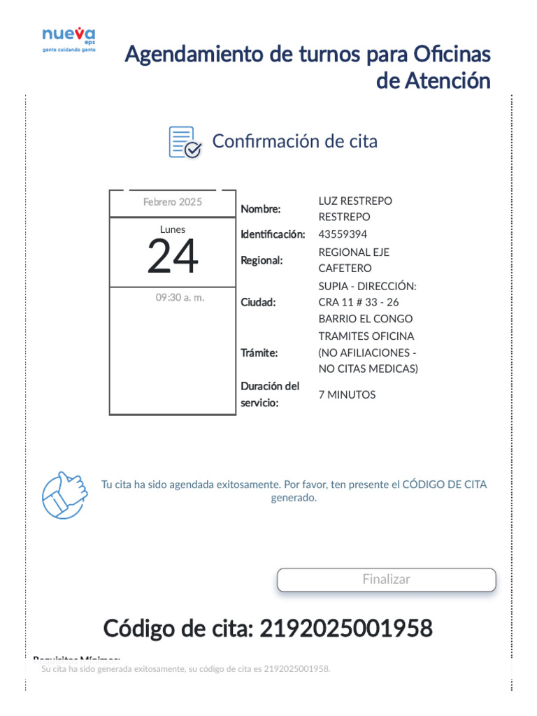 Agendamiento Web Oficinas 2 | PDF