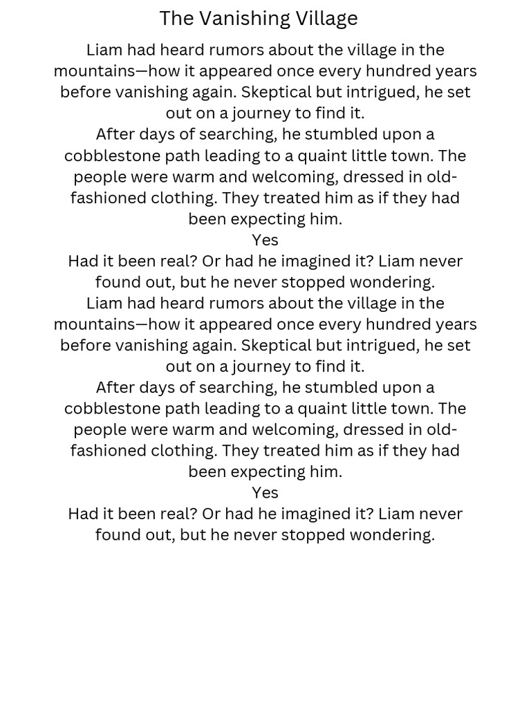 The Vanishing Village | PDF