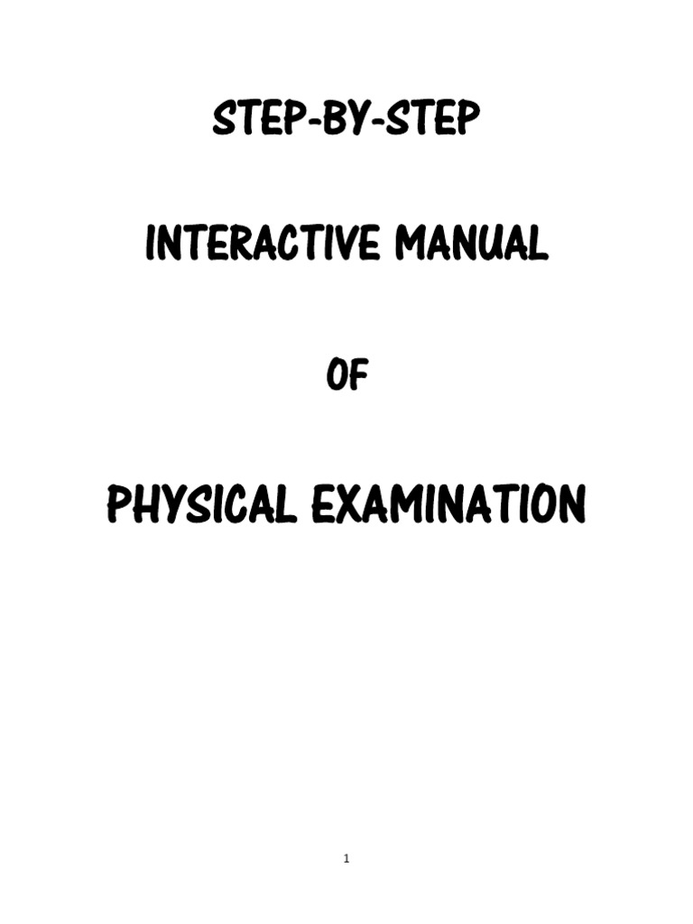 STEP-BY-STEP INTERACTIVE MANUAL FOR PHYSICAL EXAMINATION | PDF | Pulse ...