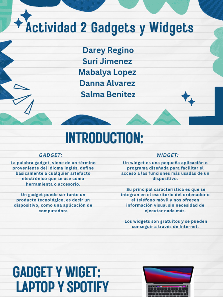 Actividad 2 Gadgets y Widgets | PDF | Spotify | Informática