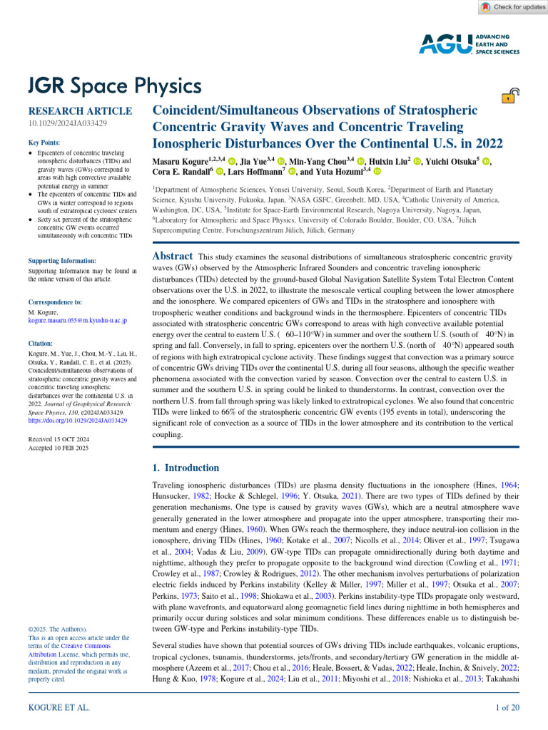 JGR Space Physics - 2025 - Kogure - Coincident Simultaneous ...