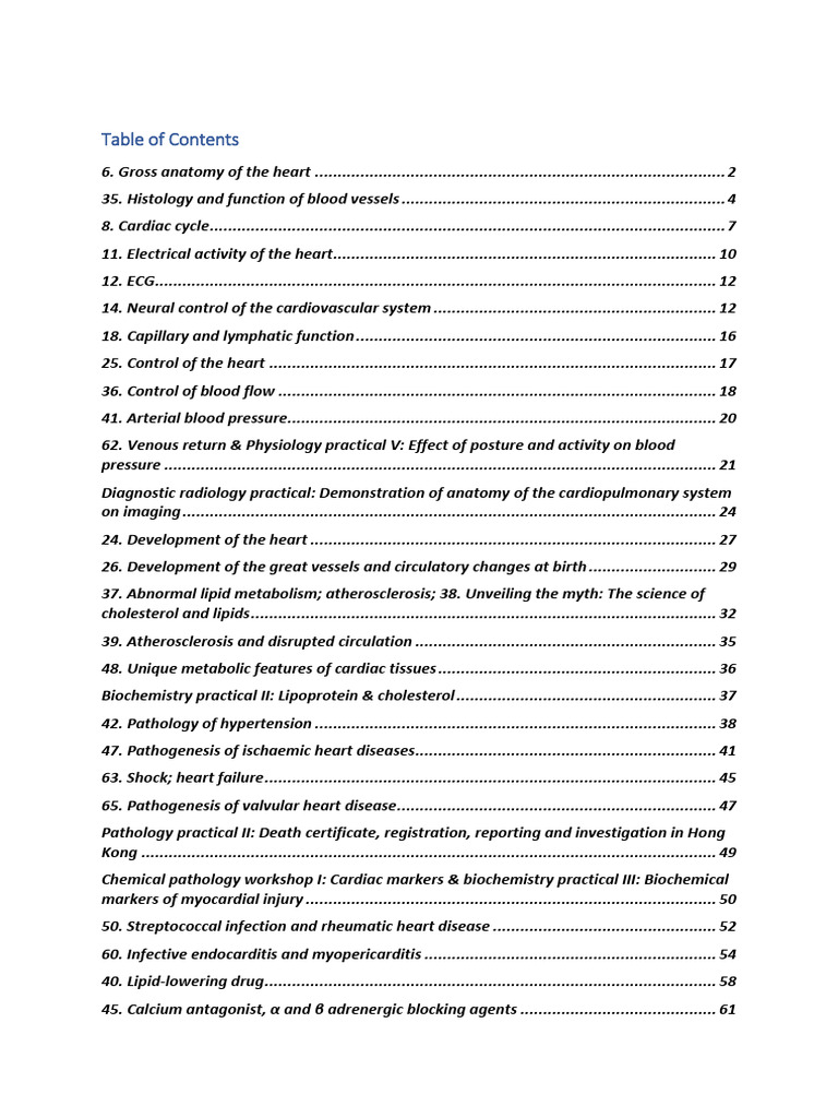 CPRS__CVS__MCQ_EMQ_by_lecture.pdf | PDF | Heart Valve | Atrium (Heart)