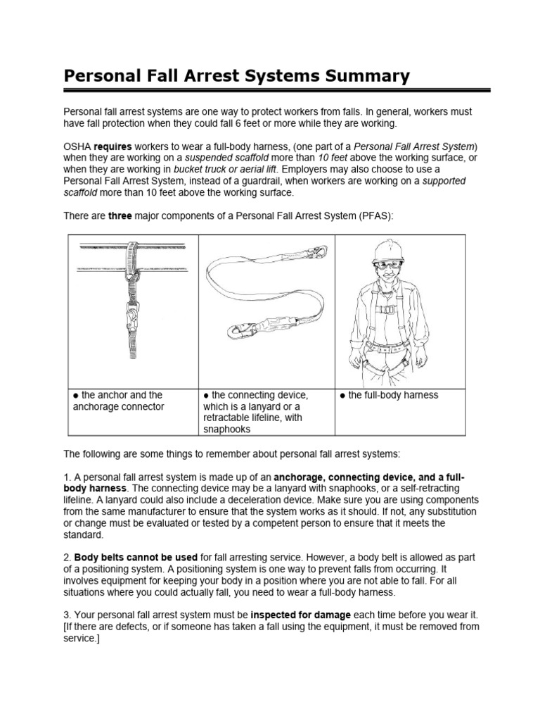 Fall Arrest Systems Handout-Sistemas Personales de Proteccion ...