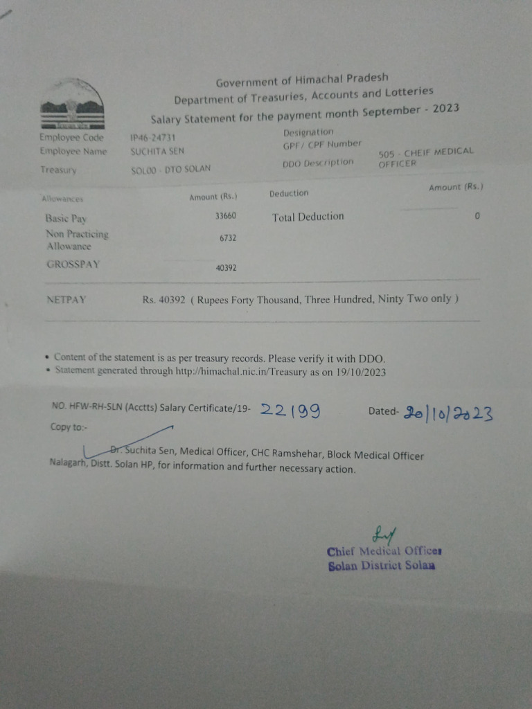 Salary Cert | PDF