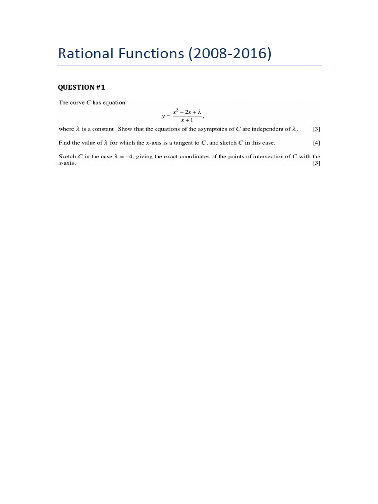1.2 Rational functions and graphs | PDF