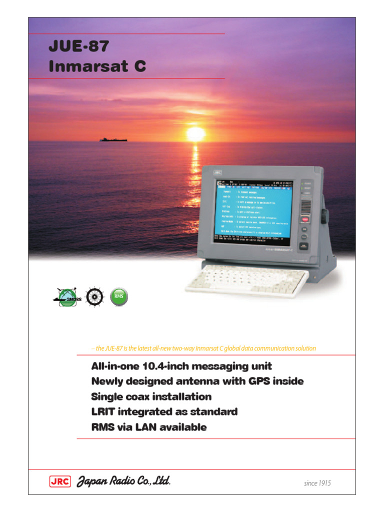 JRC JUE-87 Inmarsat C Brochure Aug12 MackayMar v01LR | PDF ...