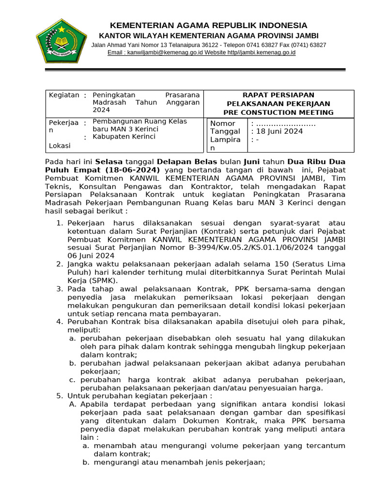 7.-Risalah-Rapat-atau-Berita-Acara-Rapat-PCM | PDF