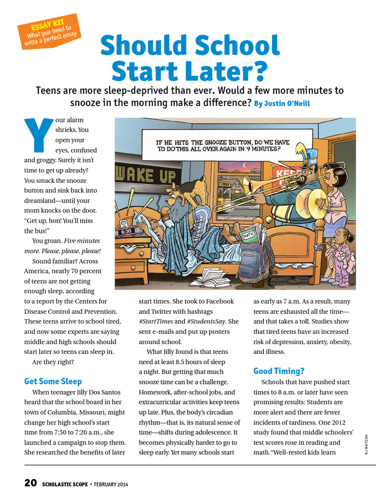 Should School Start Later Debate | PDF