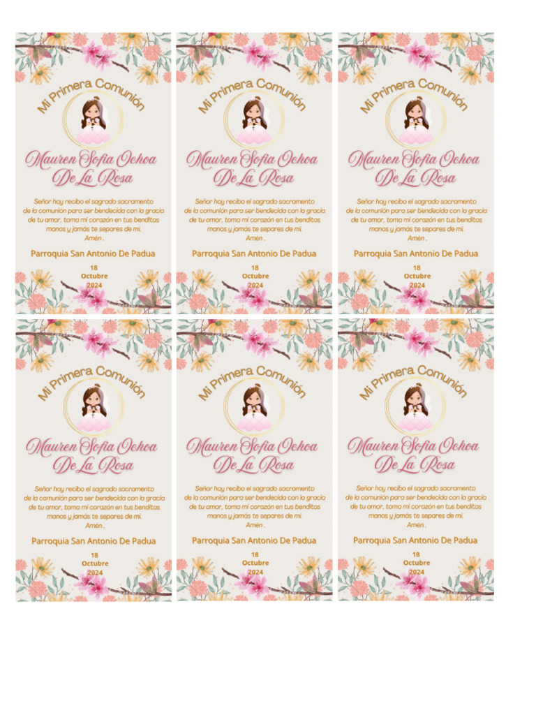 Tarjetas Ahani | PDF