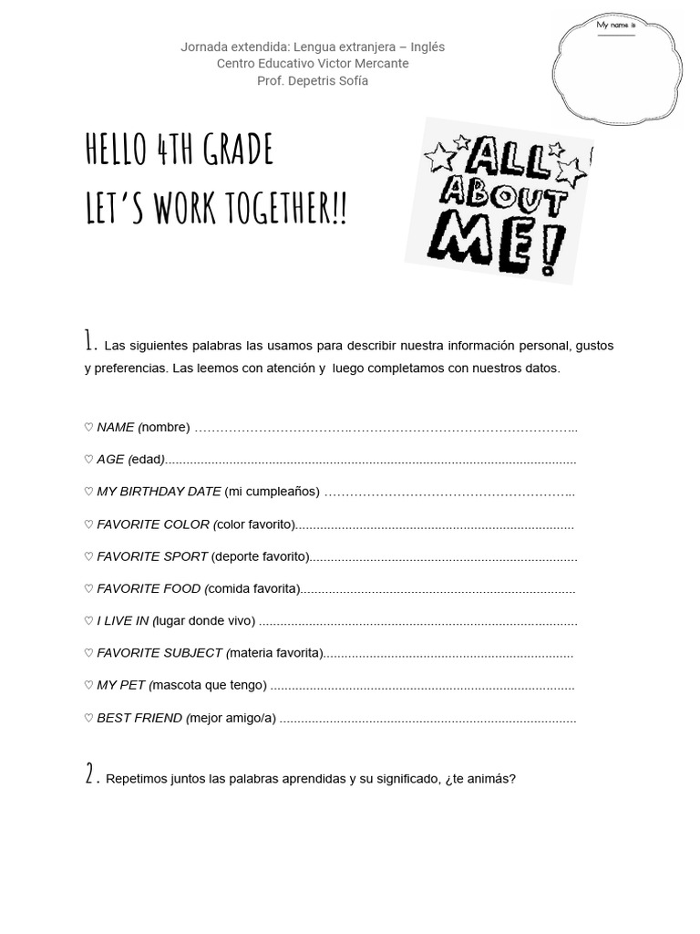 Actividades para Cuarto Grado | PDF