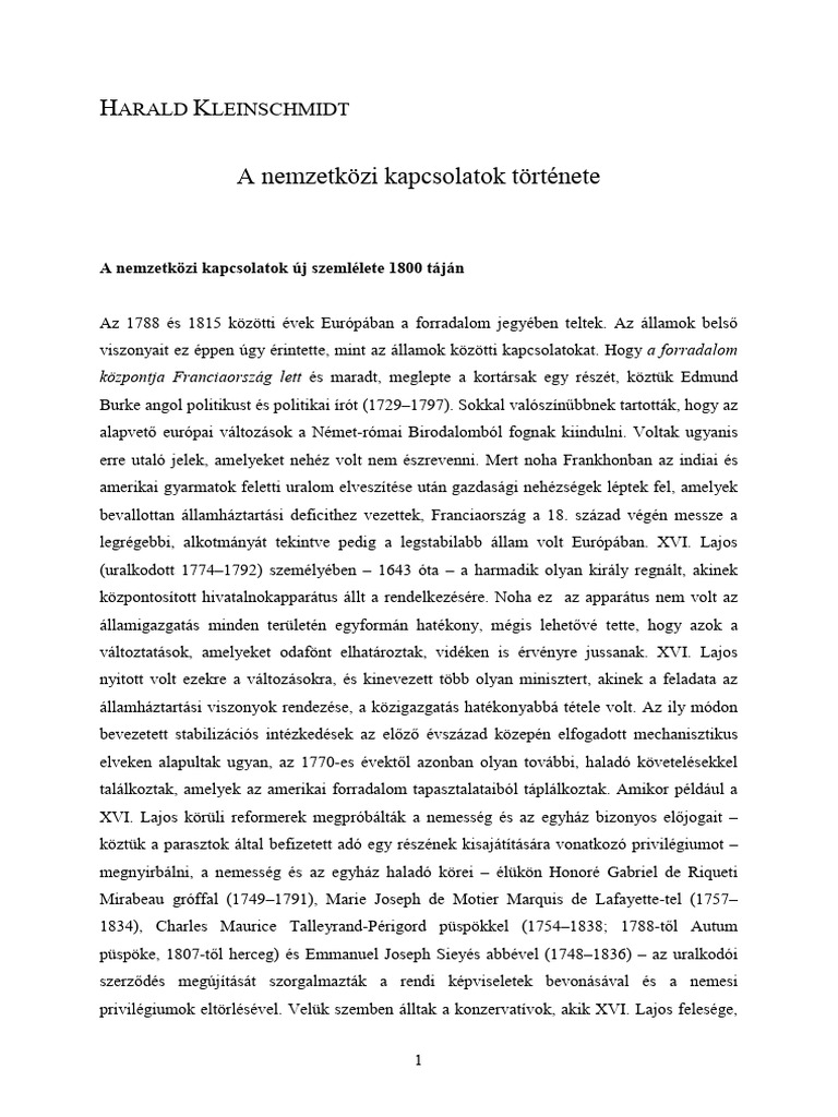 Herald_Kleinschmidt_Egyensuly megszilardulasa 1800 tajan | PDF