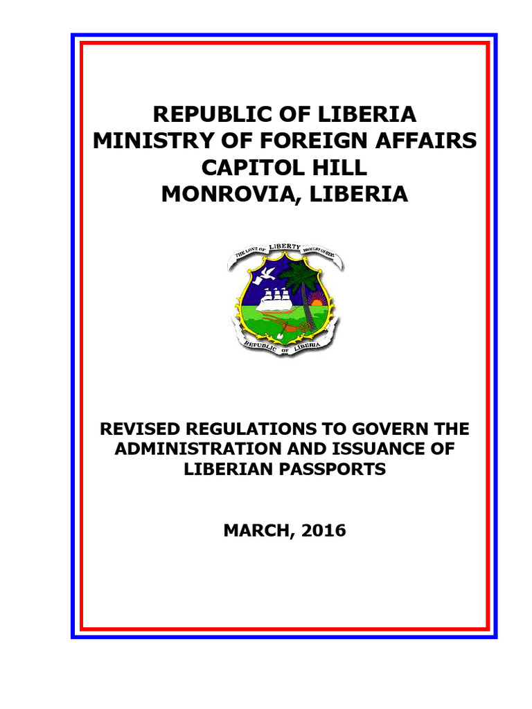 Liberian Passport Issuance Regulations | PDF | Passport | Naturalization