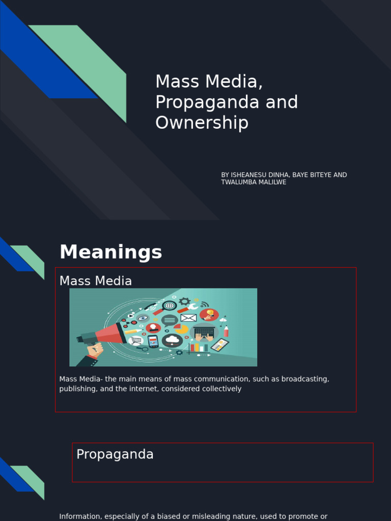 Media Ownership and Propaganda Insights | PDF