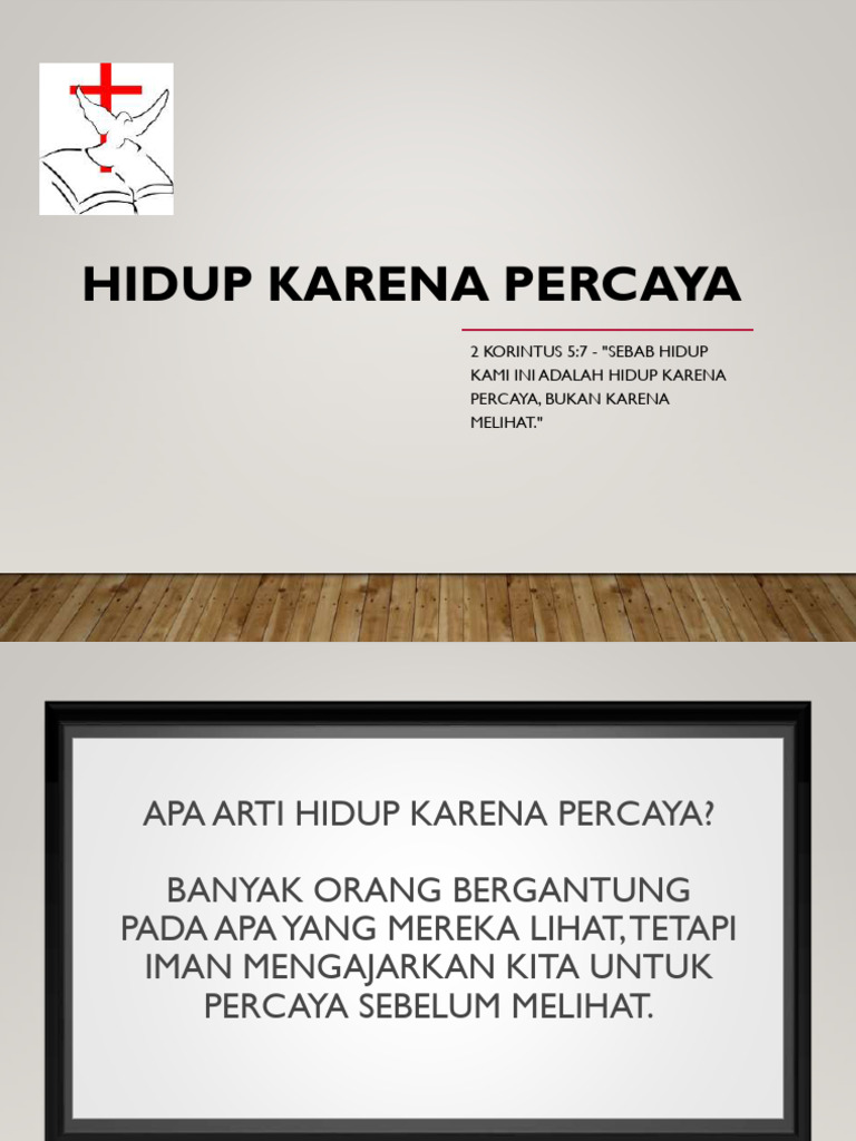 Hidup - Karena - Percaya - Dengan - Gambar Fix | PDF