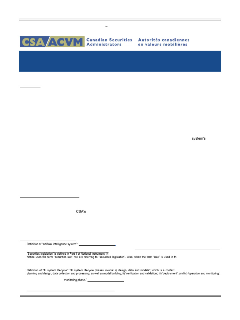 Csa 20241205 11 348 Artificial Intelligence Systems Capital Markets ...