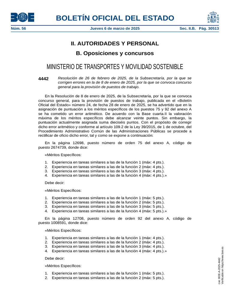 Boe A 2025 4442 | PDF | Gobierno