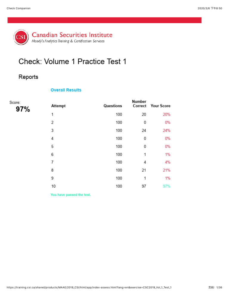 Canadian Securities Practice Test Results | PDF | Bonds (Finance ...