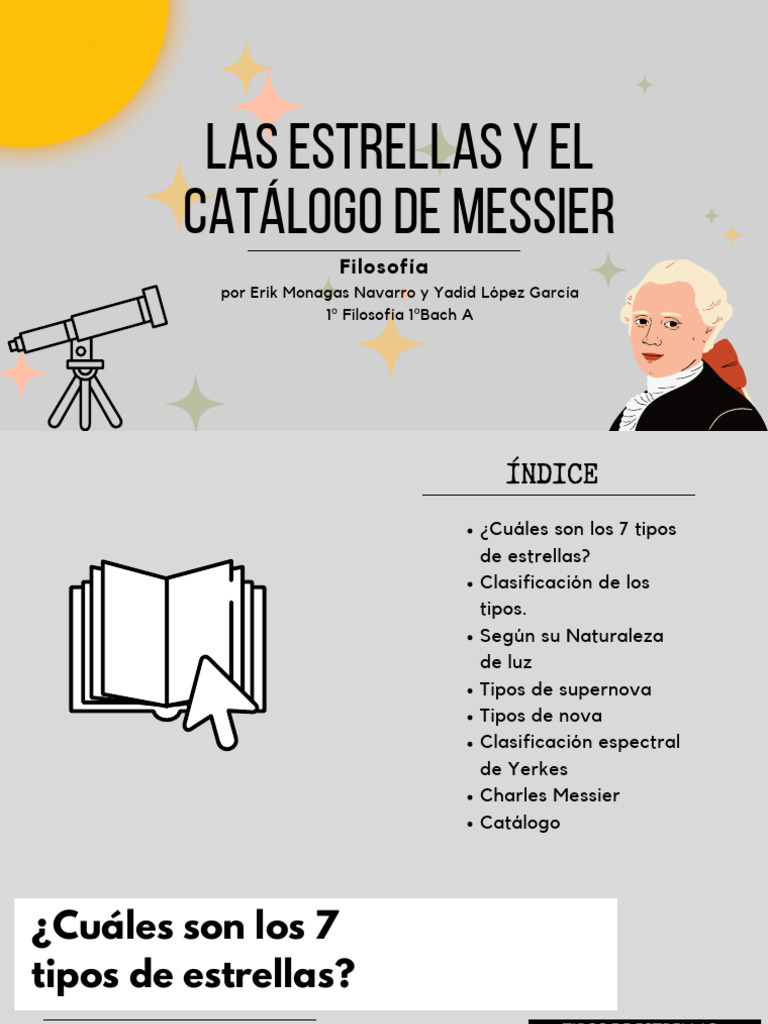 Trabajo estrellas y catálogo de messier..pdf | PDF | Estrellas ...
