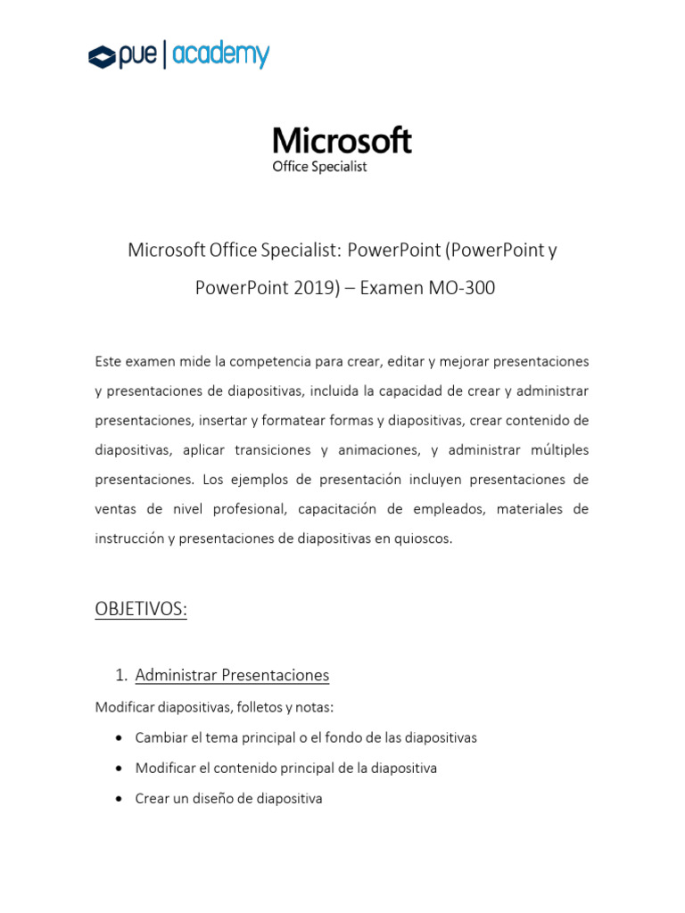 Mos Powerpoint 2019 | PDF | Microsoft PowerPoint | Software