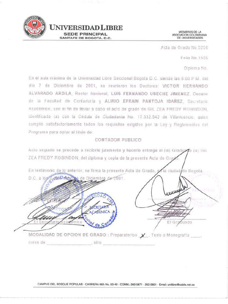 Titulo Contador Pregrado | PDF