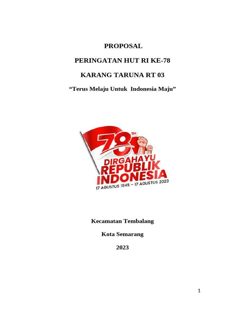 Proposal 17 Agustusan RT 3 | PDF