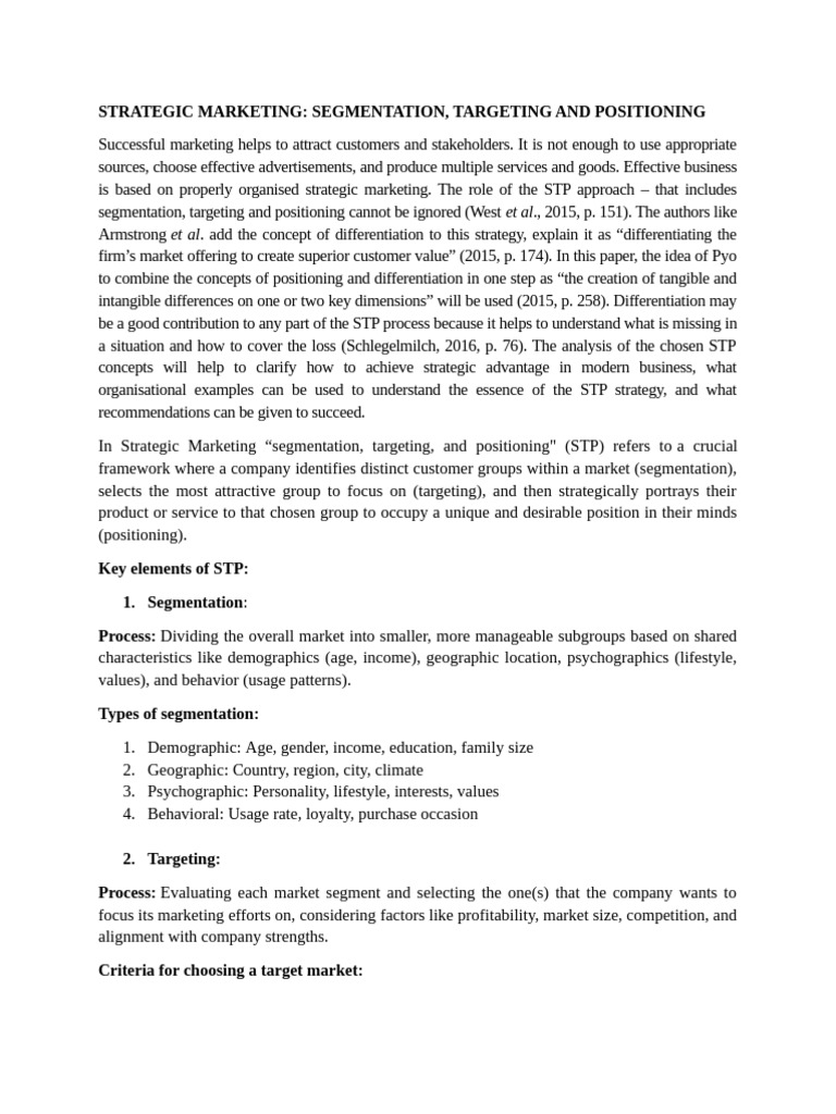 Segmentation Targeting and Positioning | PDF | Market Segmentation | Marketing