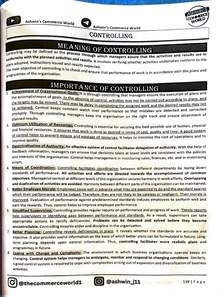 Controlling | PDF | Measurement | Business