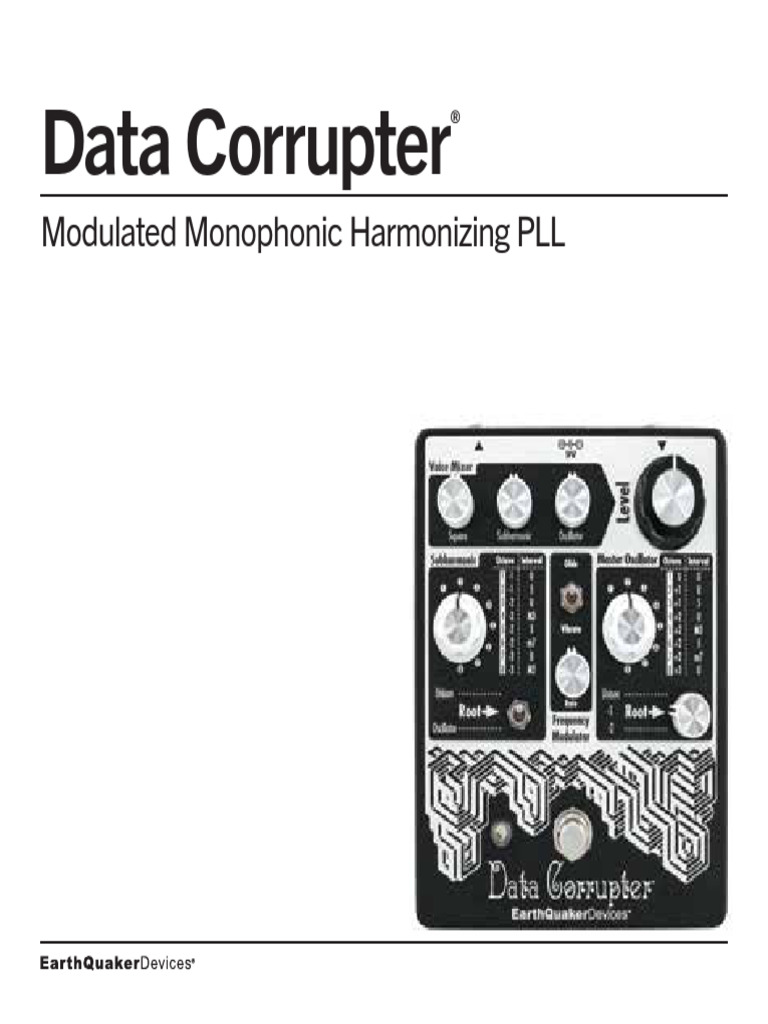 EQD Data Corrupter Manual R4 WEB | PDF | Electronic Oscillator | Power ...