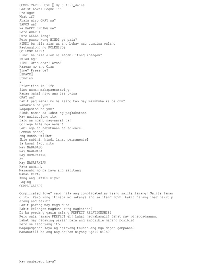 Complicated Love | PDF