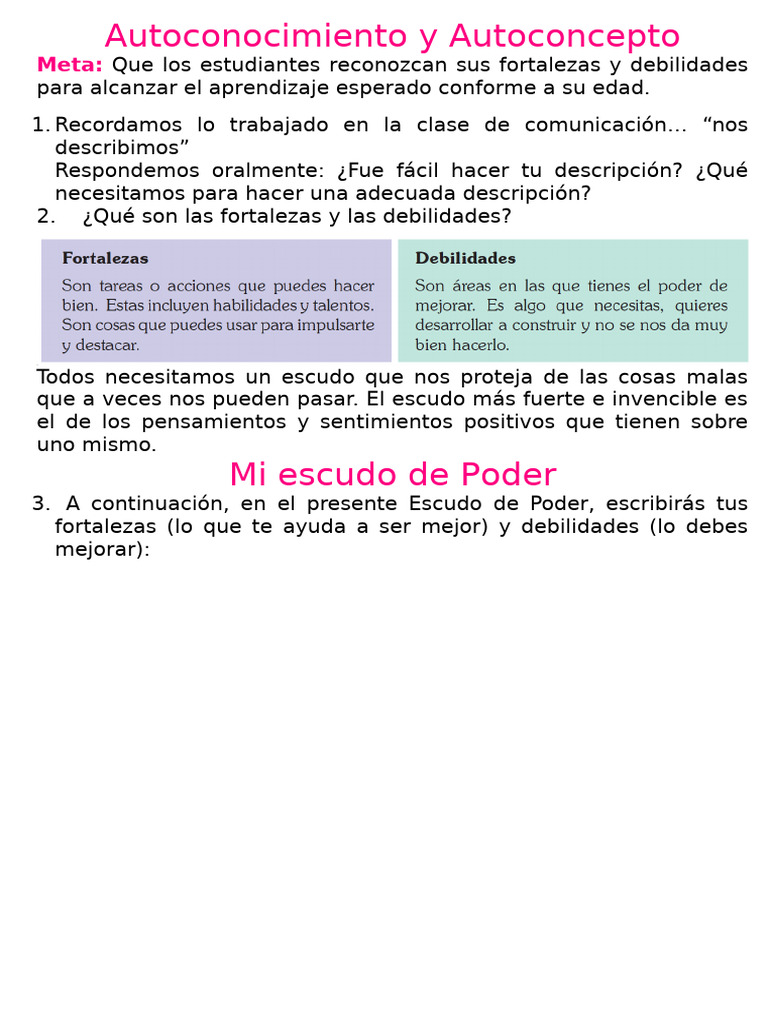 Autoconocimiento y Autoconcepto | PDF