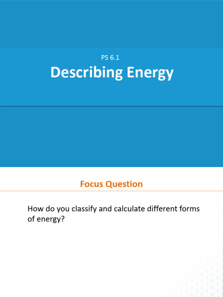 Understanding Energy Types and Calculations | PDF