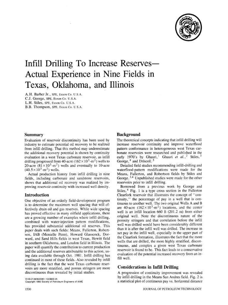 Infill Drilling (11023) | PDF