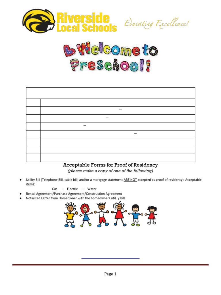 Preschool Registration 2020revised | PDF | Informed Consent | Physician