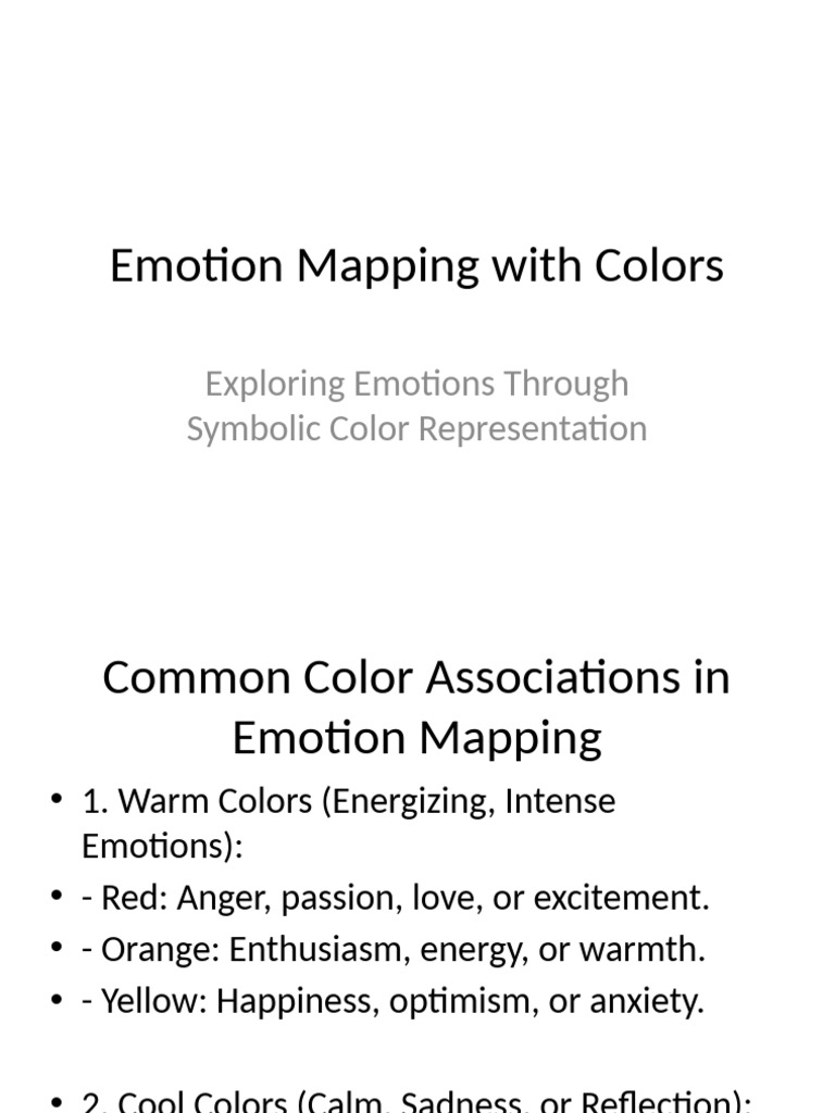 Color Associations in Emotion Mapping | PDF