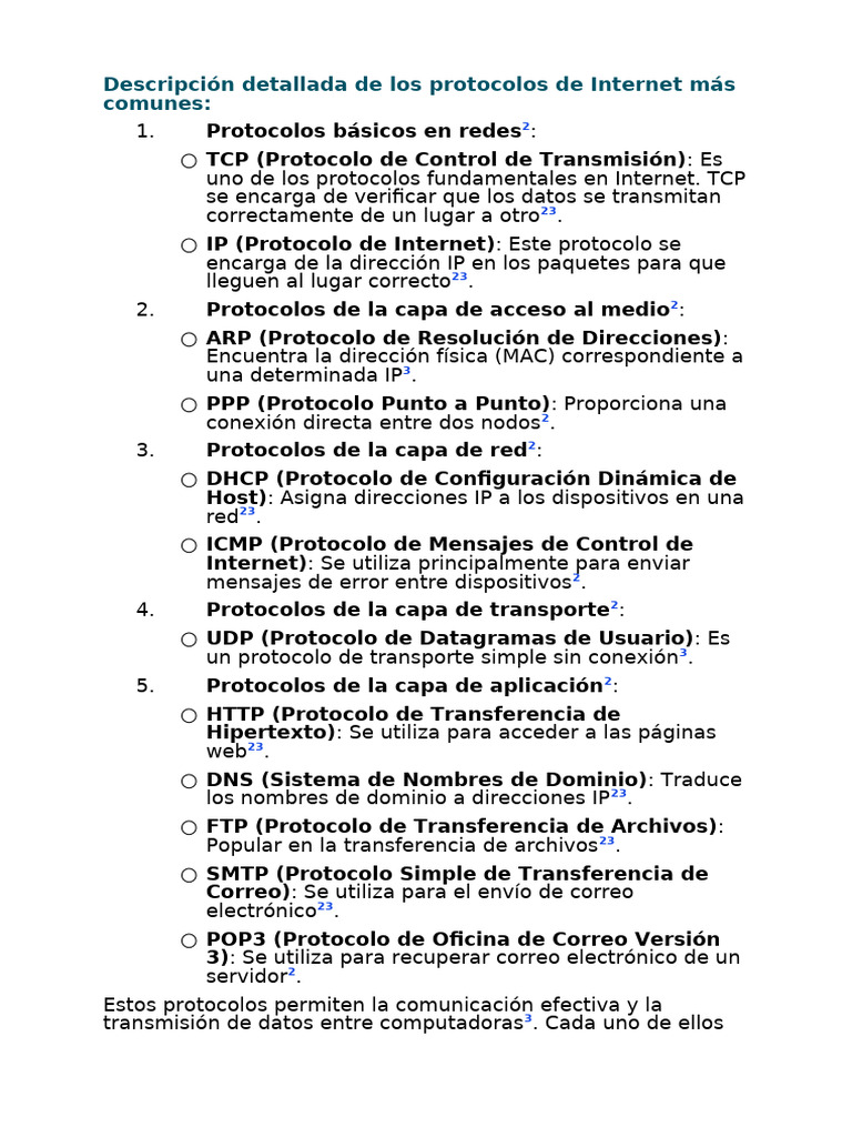Protocolos de Internet Esenciales y Funciones | PDF | Protocolos de ...