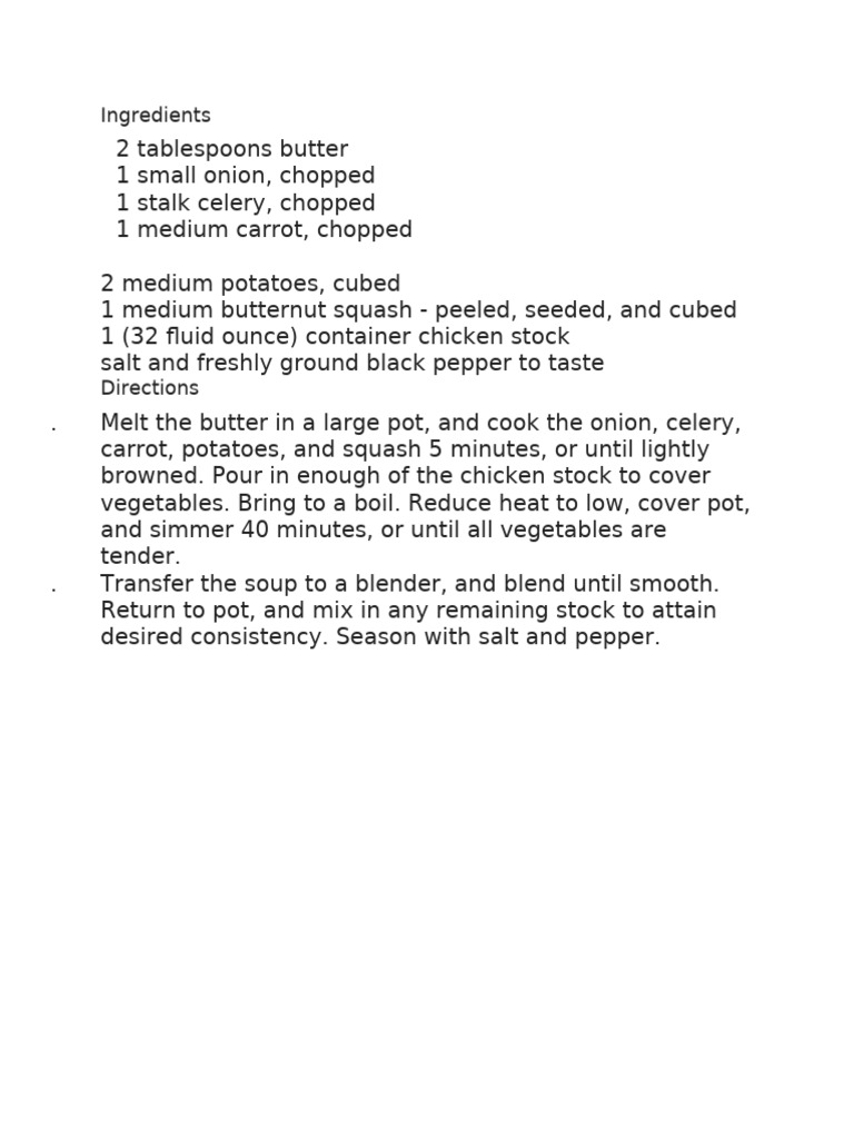 Butternut Squash Soup | PDF