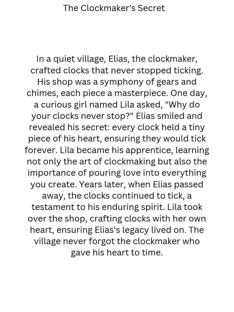 The Clockmaker | PDF