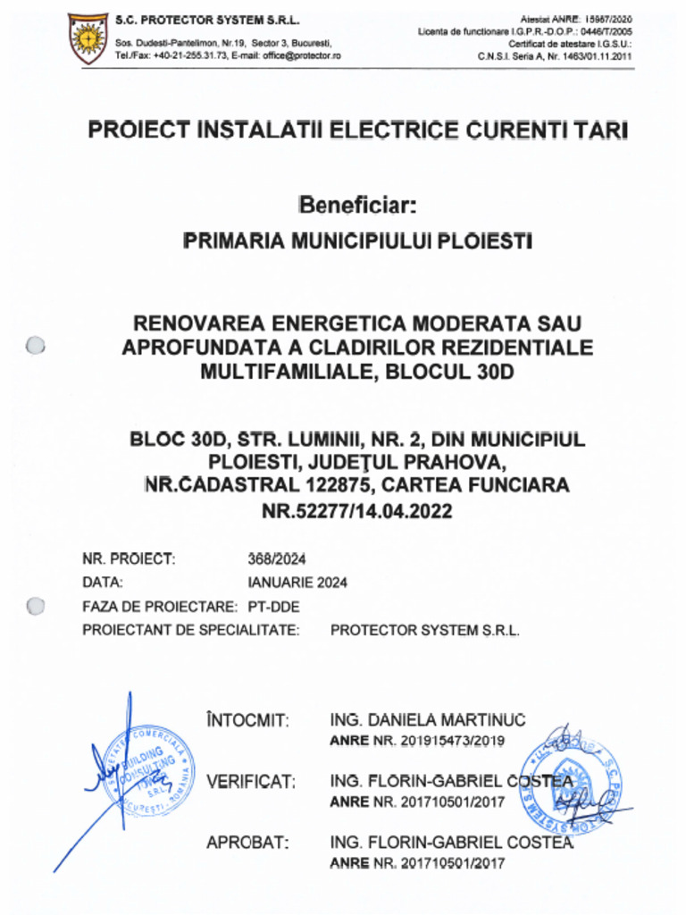 Memoriu Ie - Bloc 30D | PDF