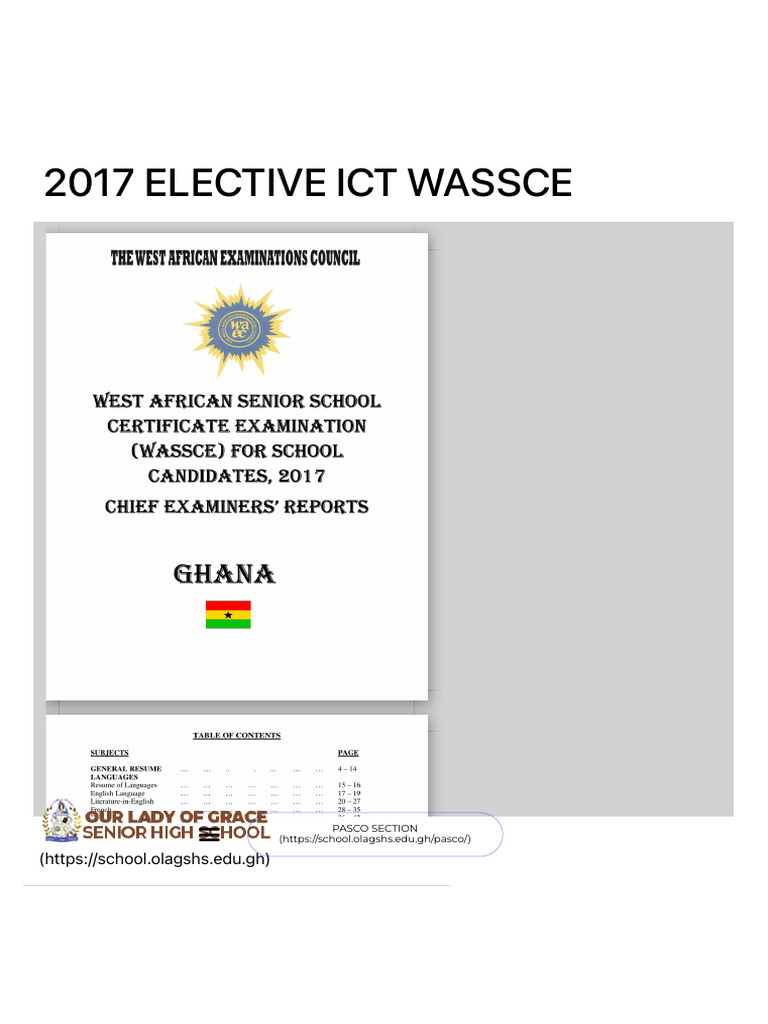 2017 Elective Ict Wassce E-School | PDF | Data Management | Software